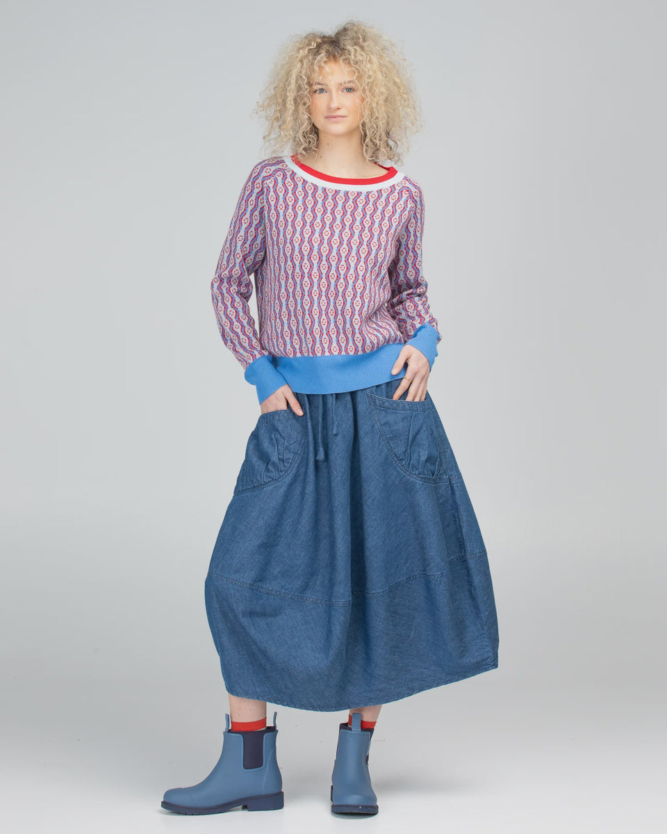 Guru Skirt -Mid Wash Denim – Impress Winton