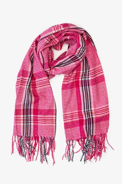 Fuchsia Glen Check Scarf – Impress Winton