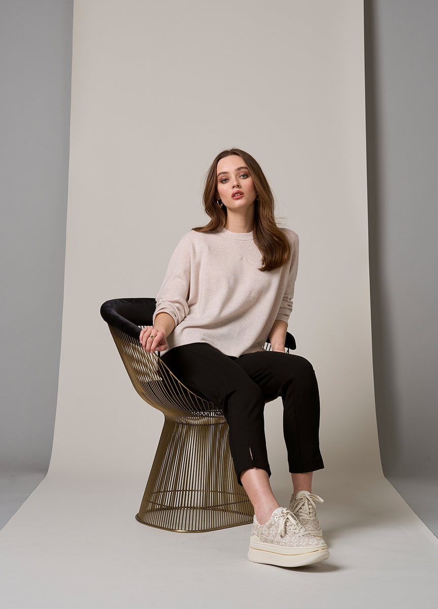 Juniper Sweater - Ivory Blush – Impress Winton